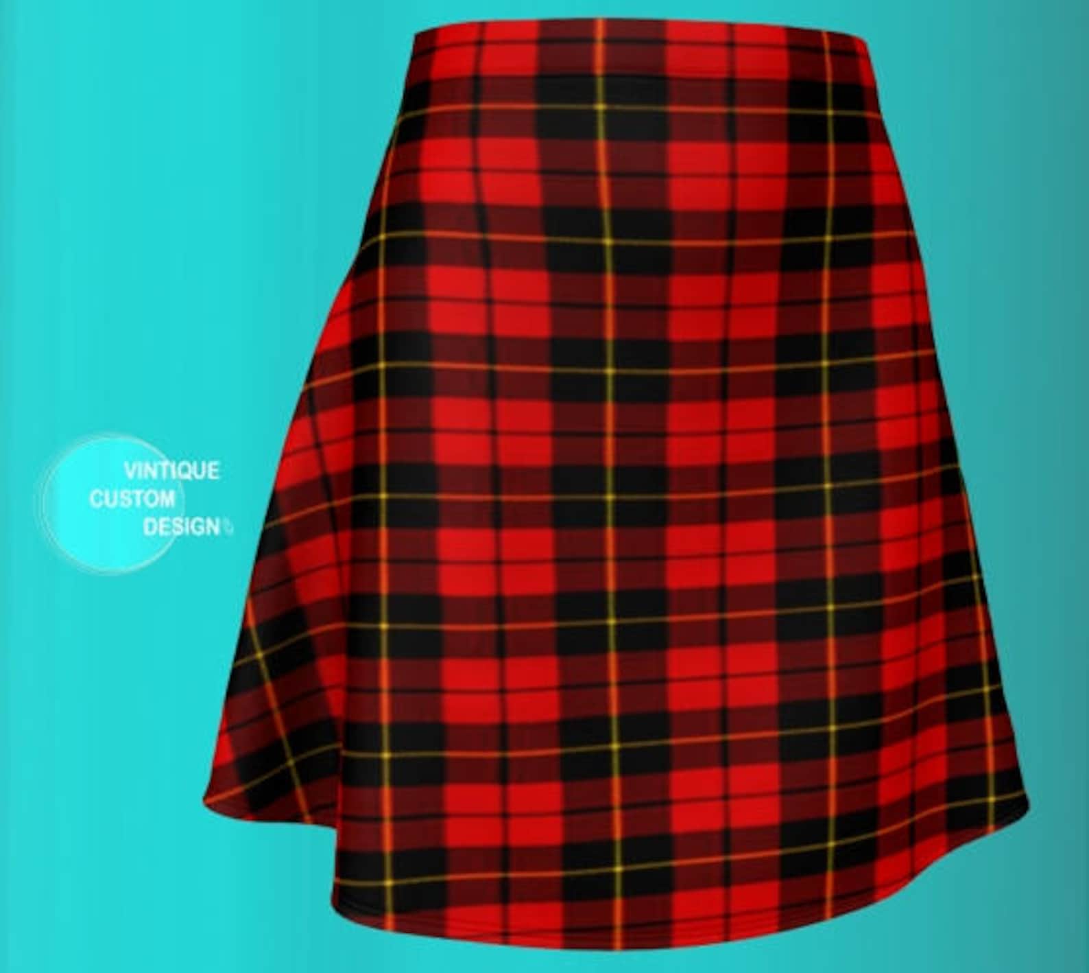 RED Tartan PLAID Mini SKIRT Red Plaid Skirt Red Plaid Mini | Etsy