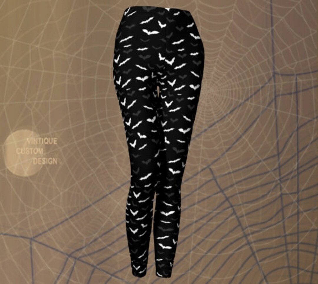 Bat Leggings: Women's Halloween Costume Yoga Tights - Etsy