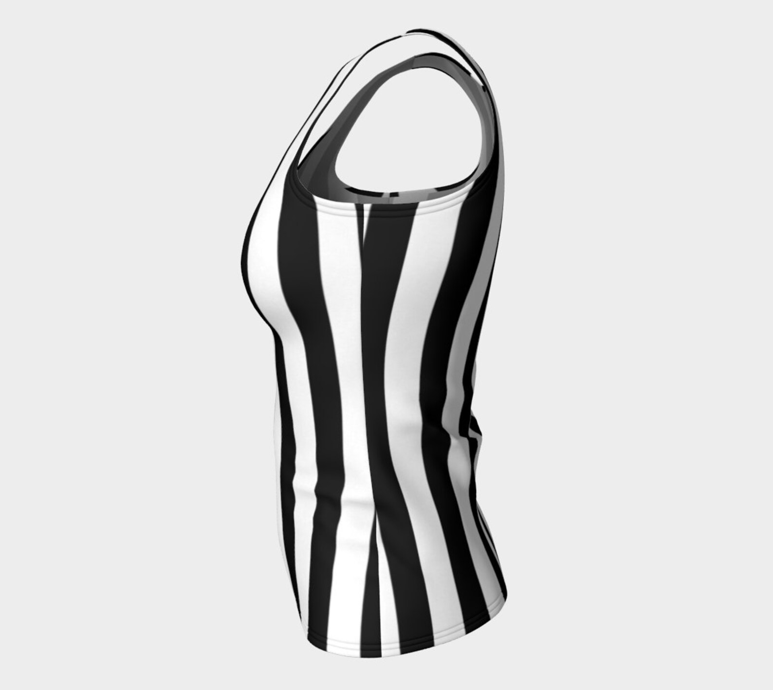 Black and White TANK TOP Referee Tank Top HALLOWEEN Shirt Womens Inmate ...