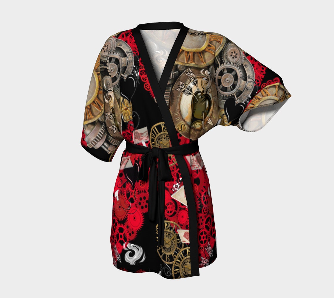 STEAMPUNK KIMONO ROBE Womens Futuristic Clothing Punk Clothing Women's ...