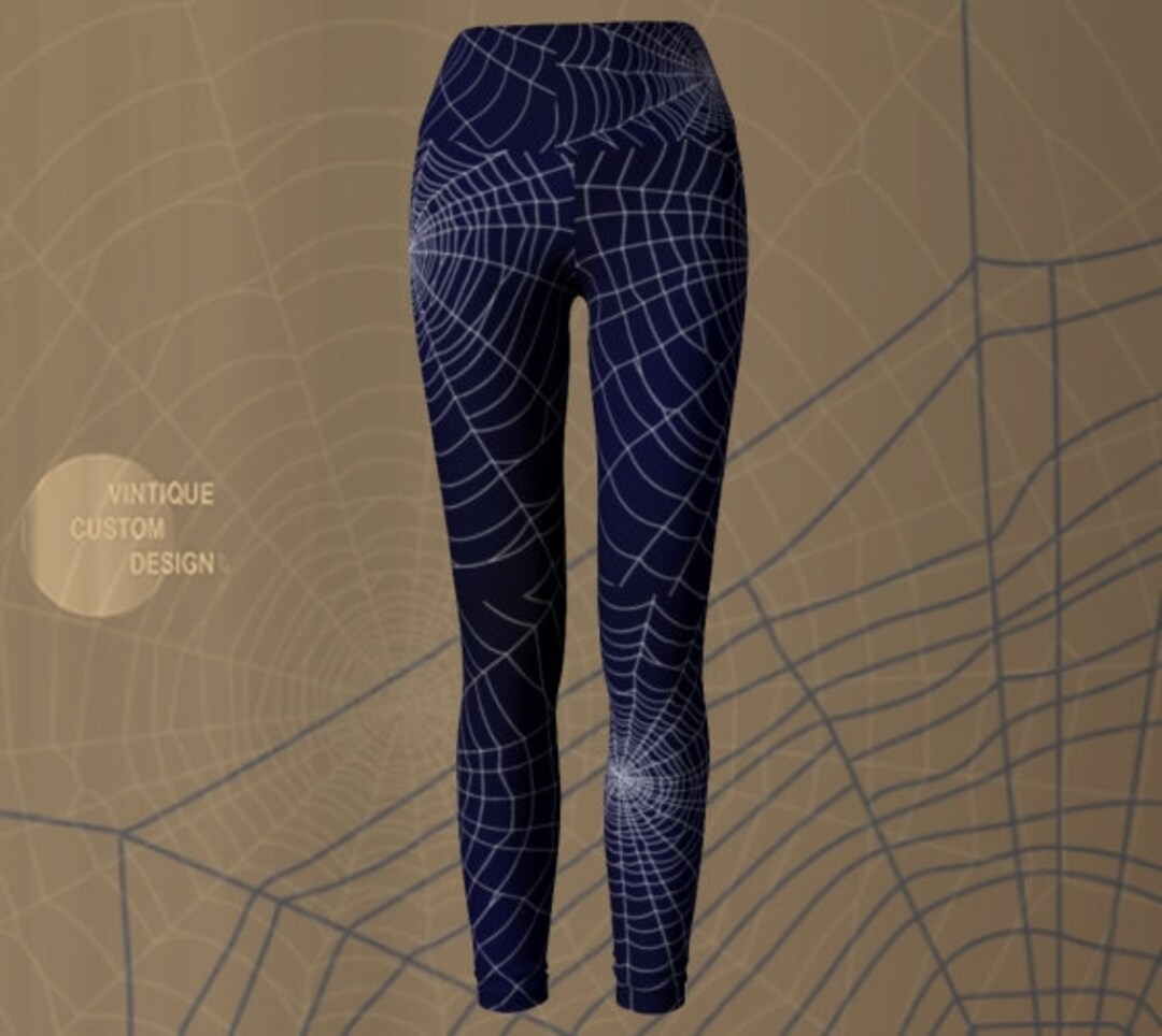 HALLOWEEN LEGGINGS Spiderweb Yoga Pants WOMENS Halloween Printed ...