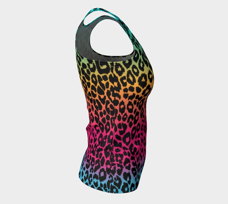 WOMENS TANK TOP Rainbow Ombre Cheetah Leopard Print Animal | Etsy