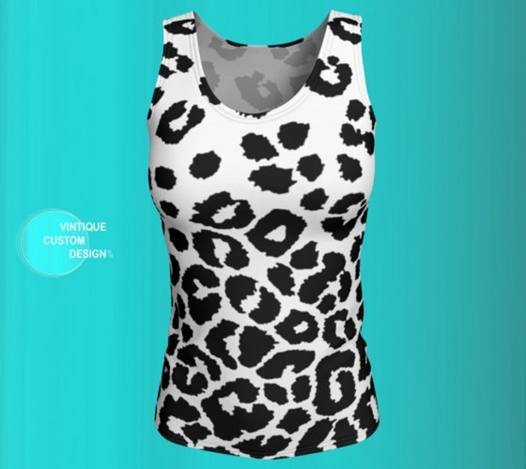 Snow Leopard Tank Top Cheetah TANK TOP Animal Print Tank Top WOMENS Top ...