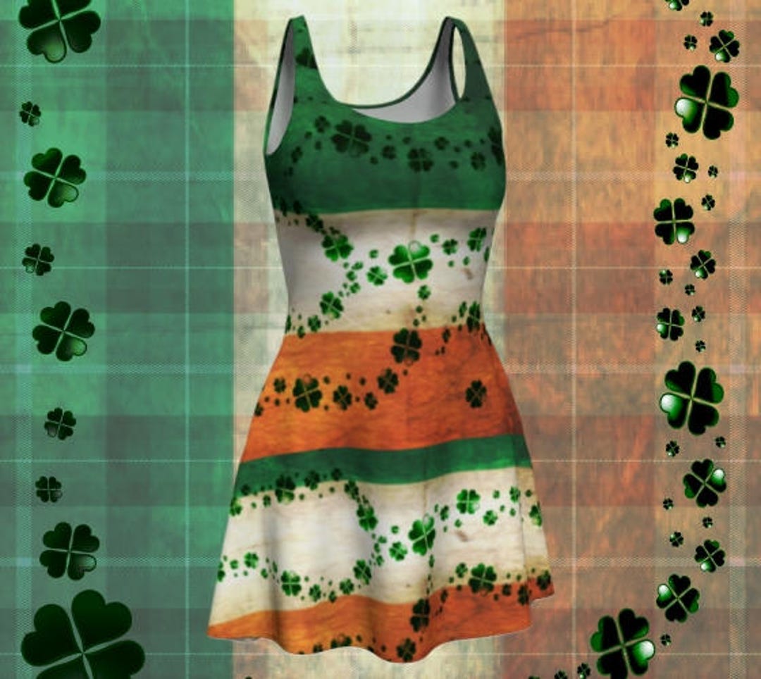 St Patricks Day DRESSES Shamrock IRISH FLAG Dress Womens - Etsy