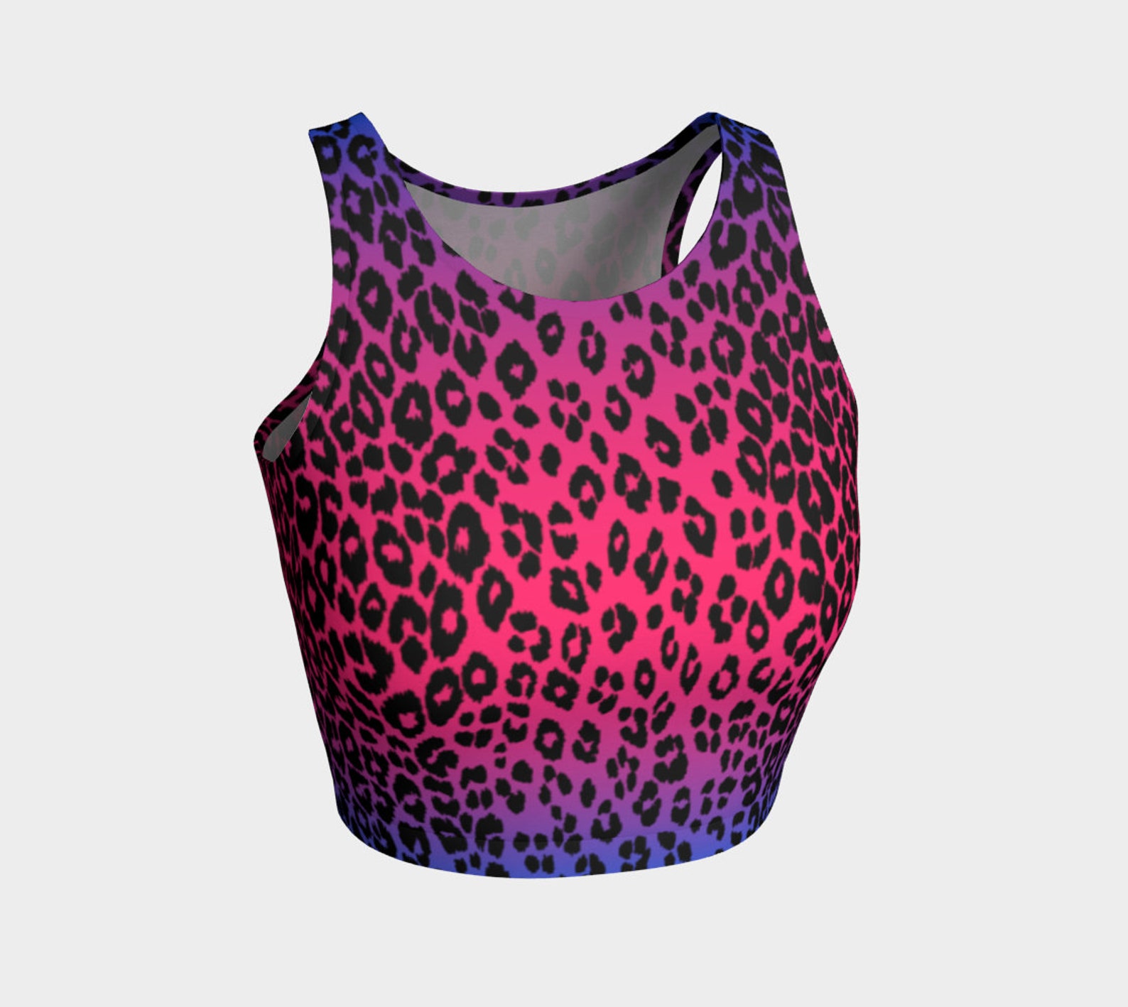 WOMENS CROP TOP Cheetah Print Animal Print Top Work Out - Etsy