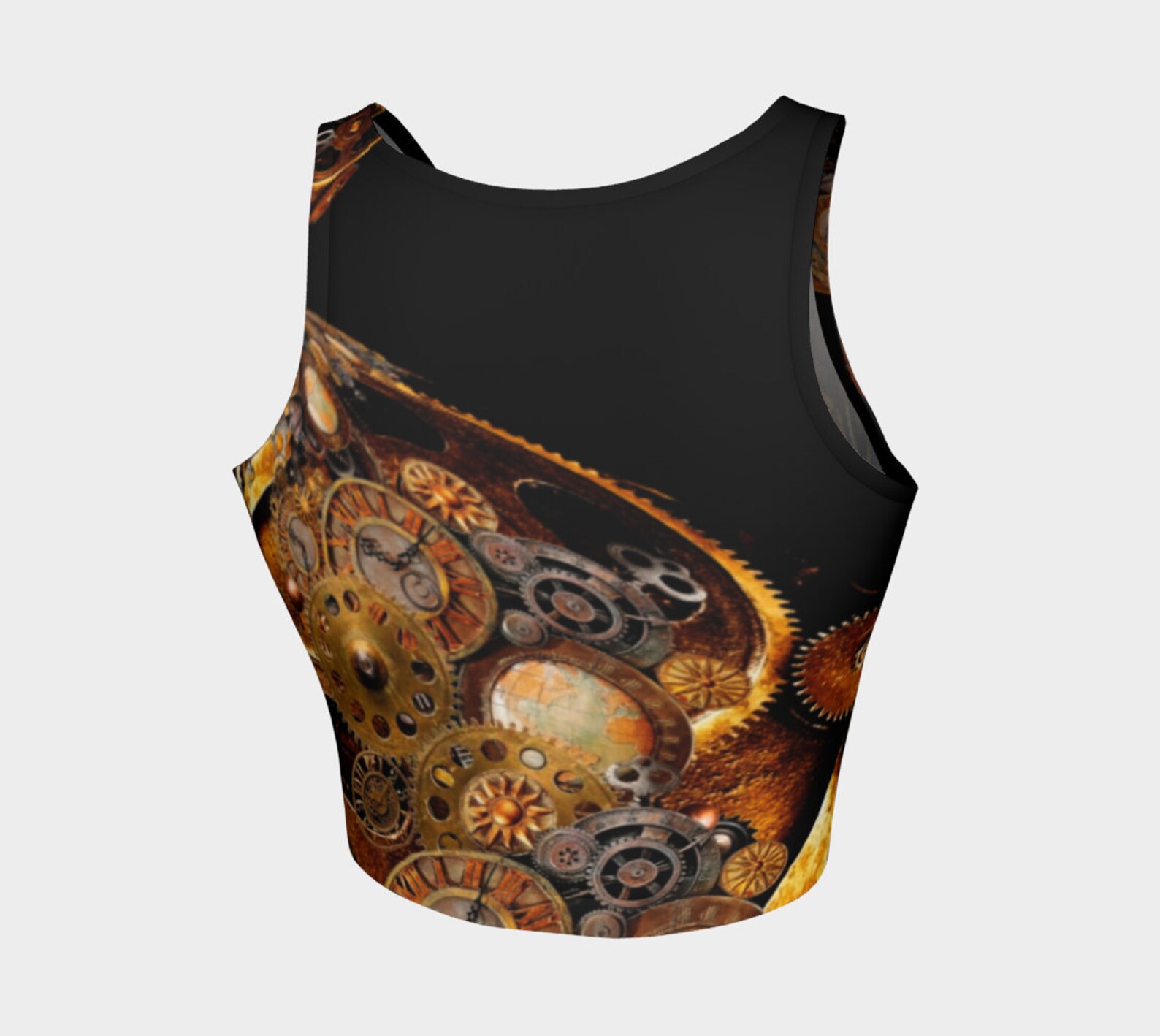 STEAMPUNK Crop TOP WOMENS Steampunk Clothing Gears and Clocks Cyberpunk ...