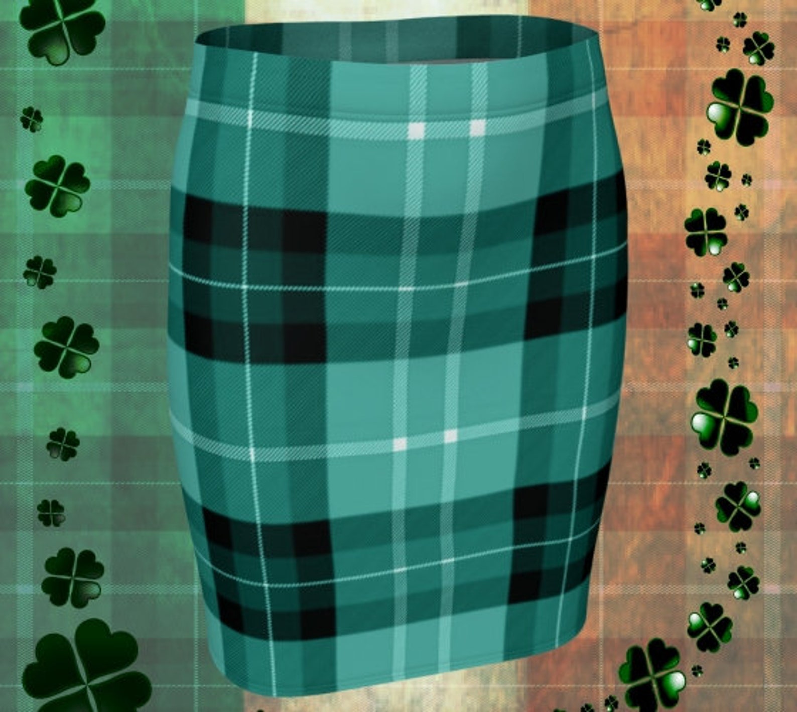 Plaid Skirt Womens Tartan Plaid Skirt Green Tartan Plaid High Waisted Skirt Flare Skirt For