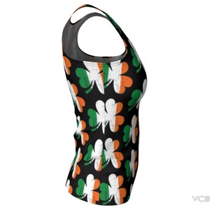 St. Patricks Day Tank TOP IRISH FLAG Shamrock Clover Tank Top Shirt St ...