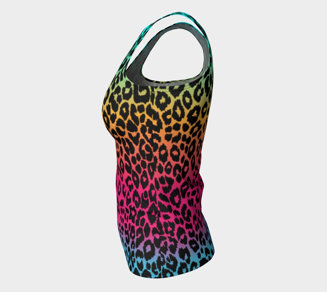 WOMENS TANK TOP Rainbow Ombre Cheetah Leopard Print Animal | Etsy