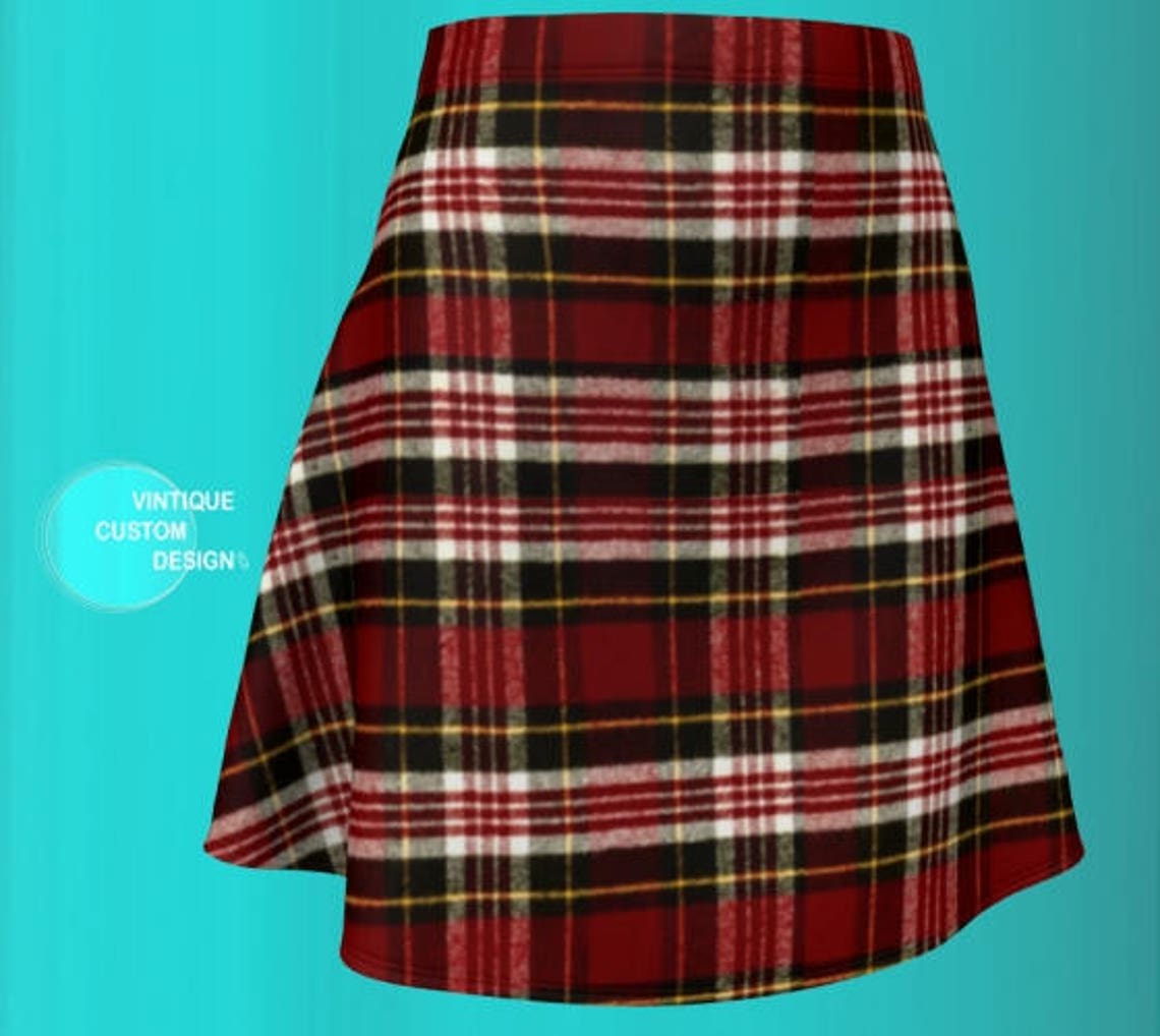 Tartan Plaid Skirt For Women Designer Skirt Womens Clothing Etsy