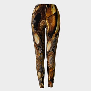 STEAMPUNK GEAR LEGGINGS Steam Punk Clothing Womens Cyberpunk Post ...