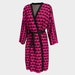 Pink and Black Heart Robe VALENTINES Day KIMONO ROBE Peignoir - Etsy