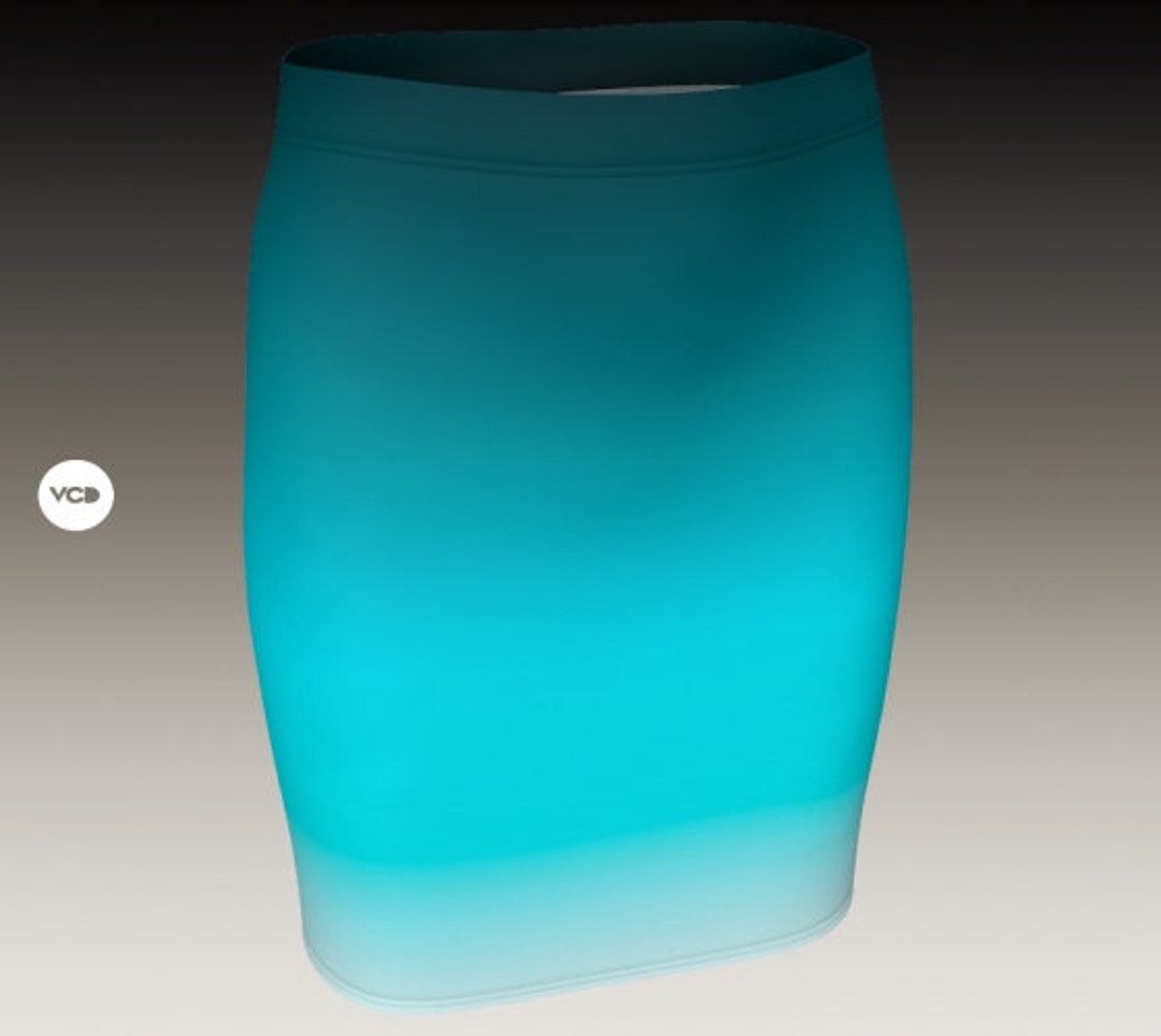 Falda Turquesa Mujer OMBRE FALDA Diseñador Moda Estampado Falda Falda ...