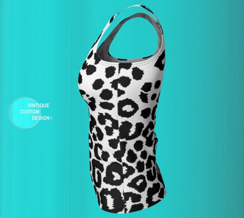 Snow Leopard Tank Top Cheetah TANK TOP Animal Print Tank Top WOMENS Top ...