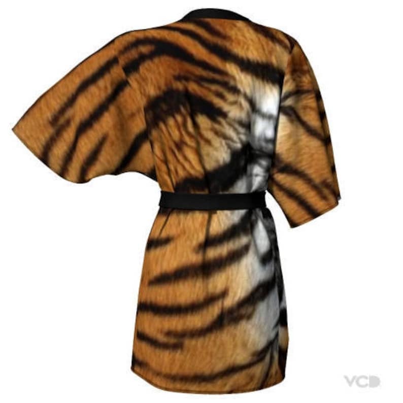 KIMONO ROBE WOMENS Tiger Robe Kimono Robe Womens Animal Print Kimono ...