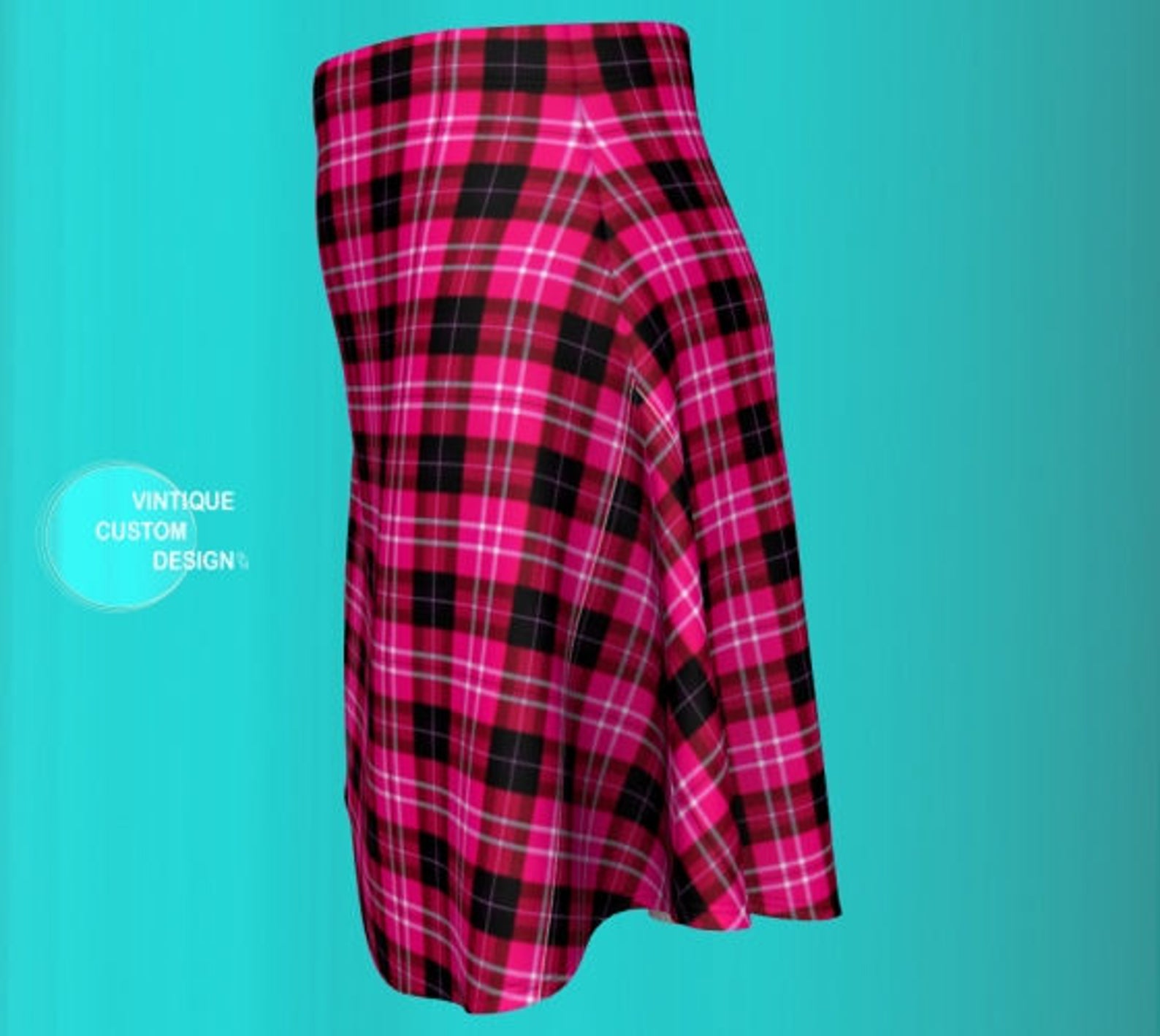 Pink Tartan Plaid Mini Skirt Womens Skirts Tight Skirt Sexy Etsy