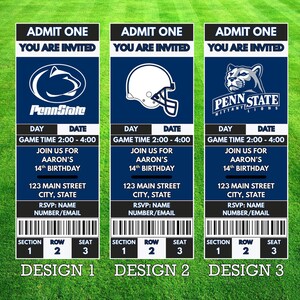 Penn State Ticket Invitation - Etsy
