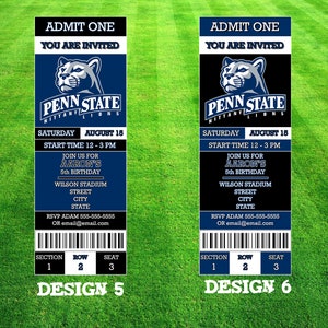 Penn State Ticket Invitation - Etsy