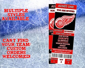 Detroit Red Wing Ticket - Etsy