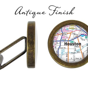 Houston Cufflinks Texas Cuff Links Map Cufflink (lifetime Guarantee ...