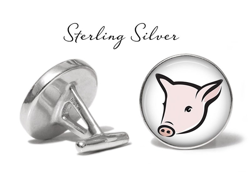 Pig Cufflinks Pigs Cuff Links Farmer Cufflink lifetime | Etsy