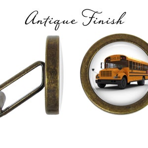 School Bus Cufflinks - Bus Driver Cufflinks - Schoolbus Cufflink - Bus ...