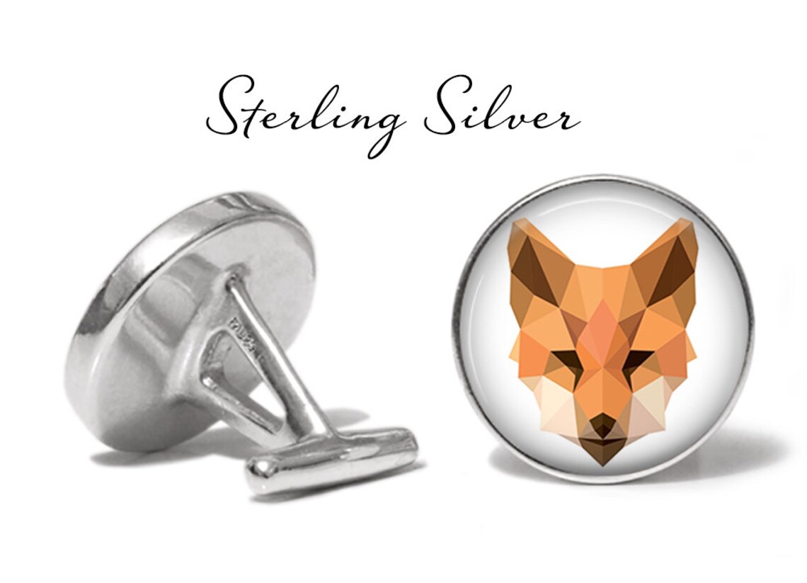 Fox Cufflinks Red Fox Cuff Links Foxes Cufflink lifetime - Etsy