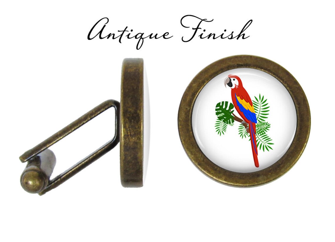 Parrot Cufflinks Parrots Cuff Links Macaw Cufflink Bird - Etsy