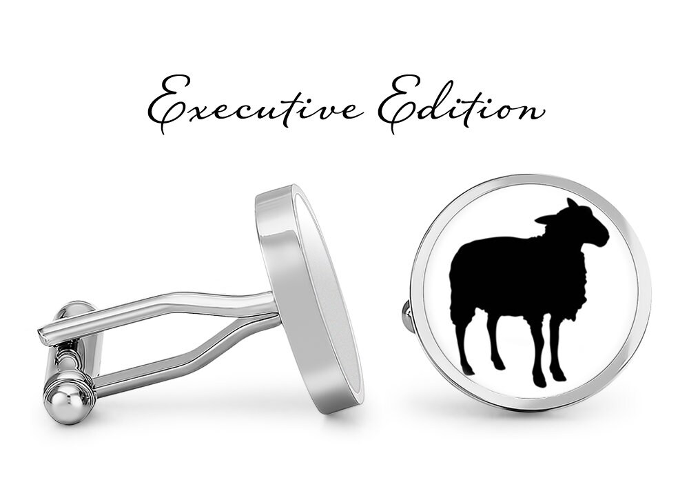Sheep Cufflinks Wool Cuff Links Farmer Cufflink Lifetime | Etsy