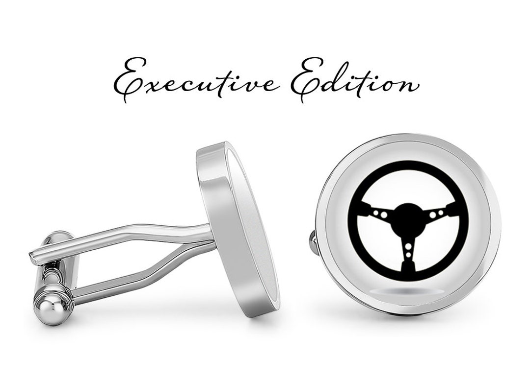 Steering Wheel Cufflinks - Racing Cufflinks - Race Car Cuff Links ...
