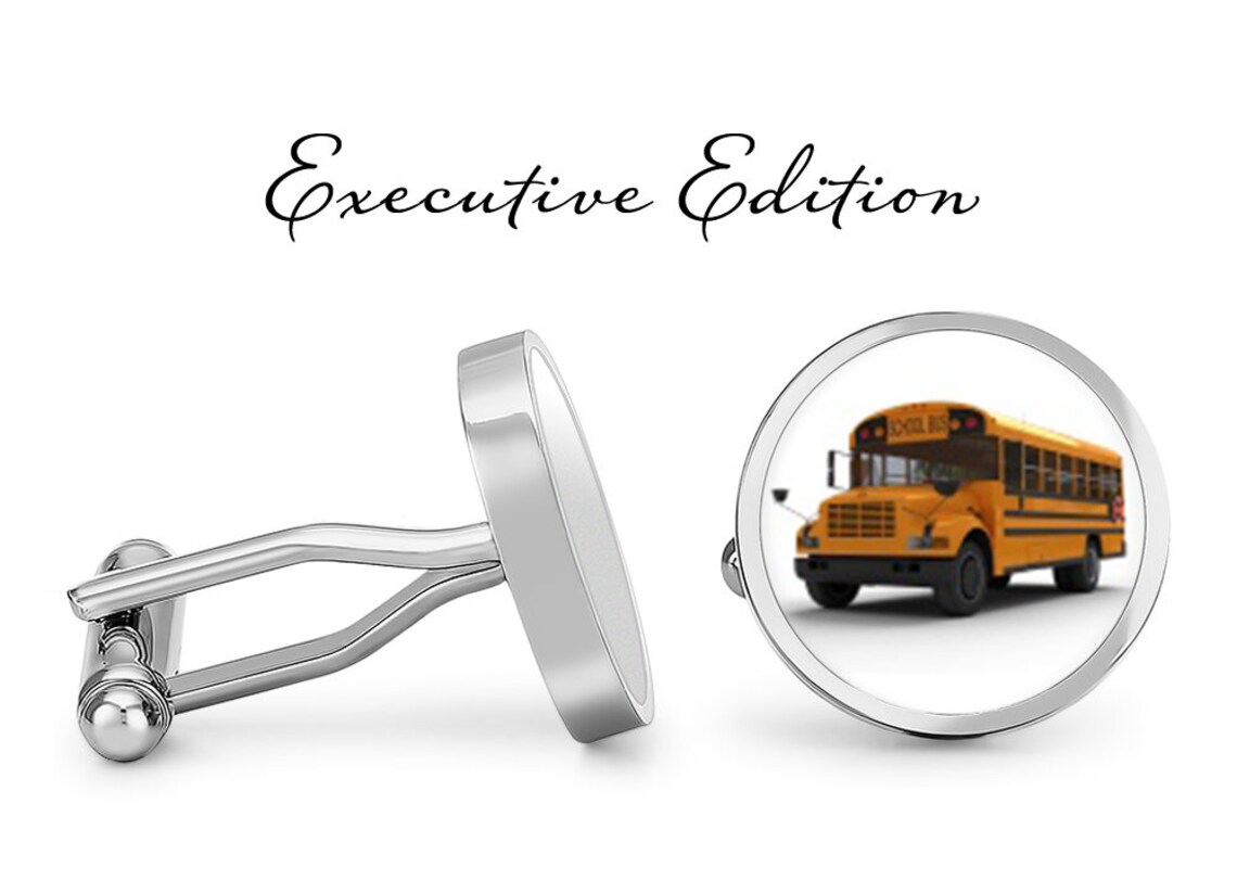 School Bus Cufflinks - Bus Driver Cufflinks - Schoolbus Cufflink - Bus ...