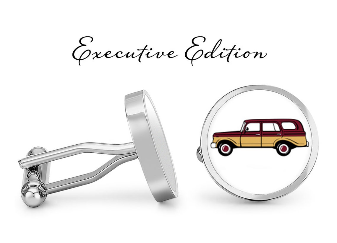 Car Cufflinks Classic Wood Panel Vehicle Cufflinks SUV | Etsy