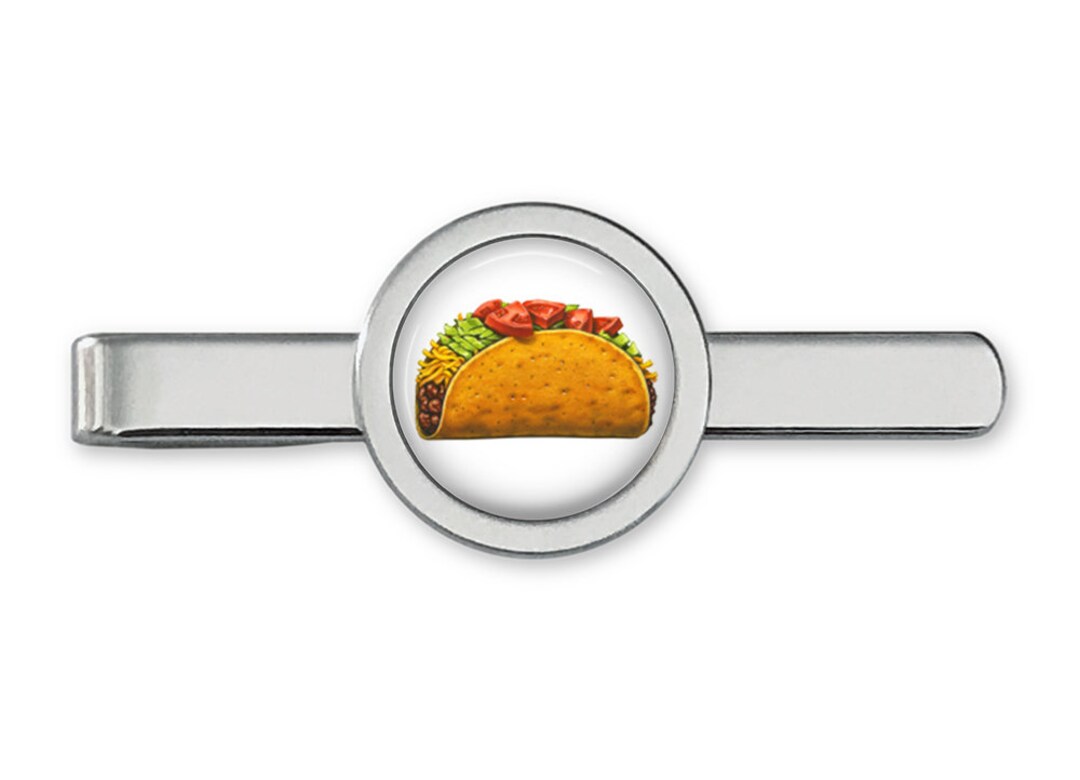 Taco Tie Clip - Tacos Supreme Tie Bar - Mexican Food Cufflinks ...