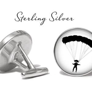 Parachute Cufflinks - Paratrooper Cuff Links - Sky Diver Cufflink ...