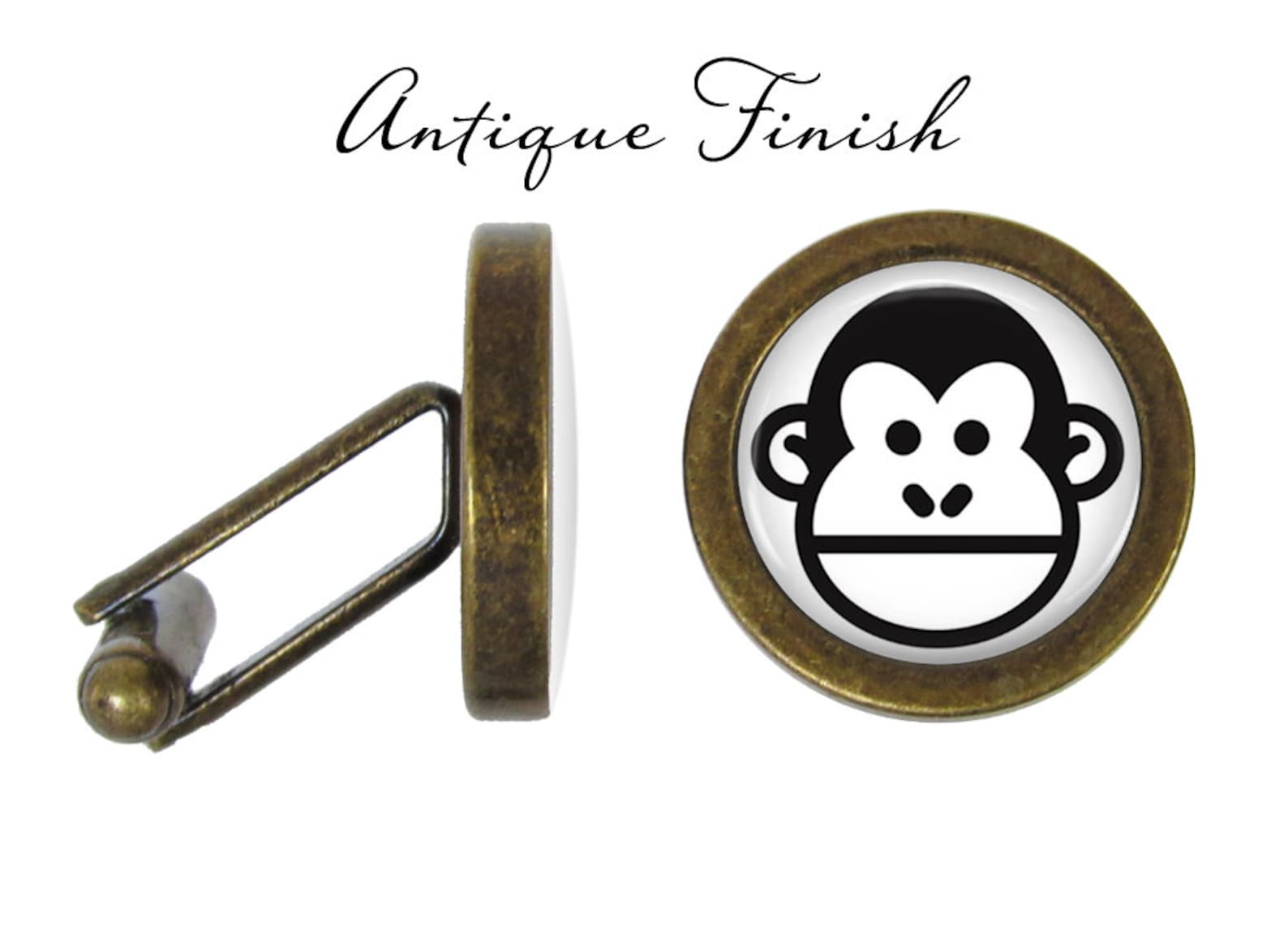 Monkey Cufflinks Monkeys Cuff Links lifetime Guarantee S2013 - Etsy