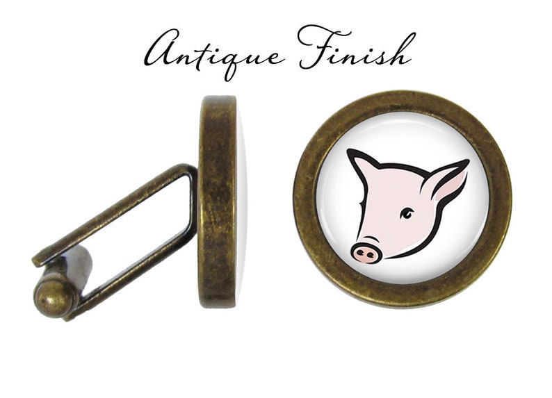 Pig Cufflinks Pigs Cuff Links Farmer Cufflink lifetime | Etsy