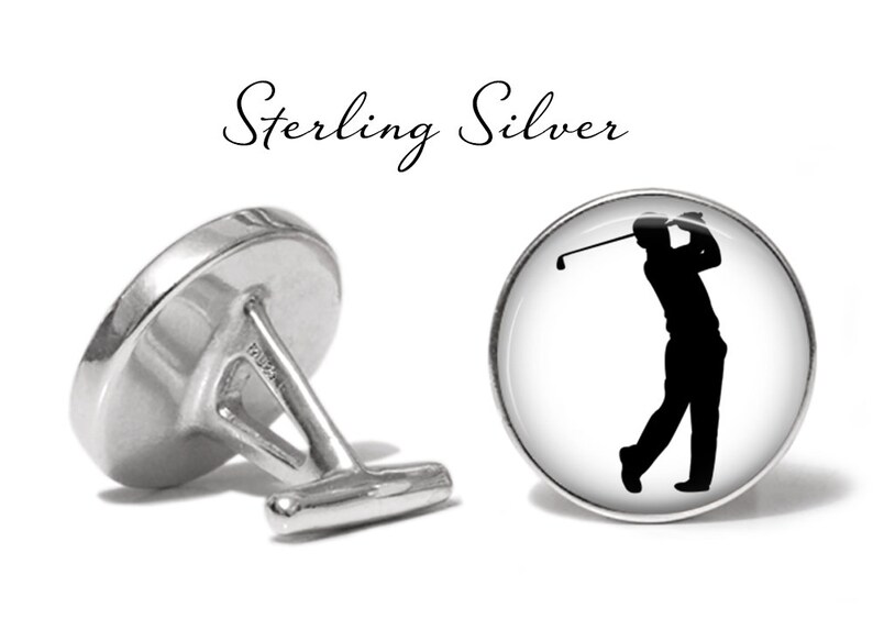 Golf Cufflinks Golfer Cuff Links Golfing Cufflink pair - Etsy