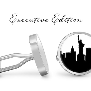 New York Cufflinks - New York Skyline - NYC Cufflink - New York Wedding ...