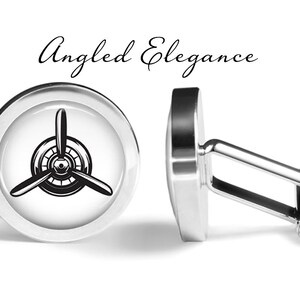 Airplane Propeller Cufflinks Prop Plane Cuff Links Pilot Cufflink ...