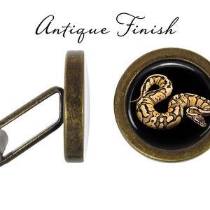 Python Cufflinks - Snake Cuff Links - Big Snake Cufflink (pair) Lifetime Guarantee (S1146) - Etsy
