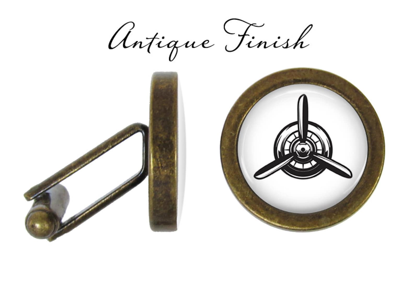 Airplane Propeller Cufflinks Prop Plane Cuff Links Pilot - Etsy