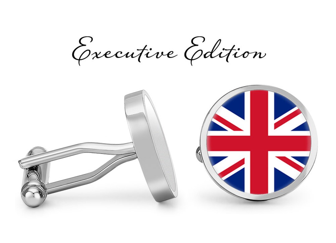 Union Jack Flag Cufflink - UK Flag - United Kingdom Flag Cufflinks ...