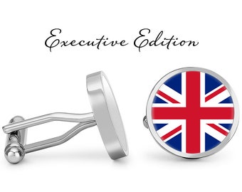 Uk Flag Cufflinks - Etsy