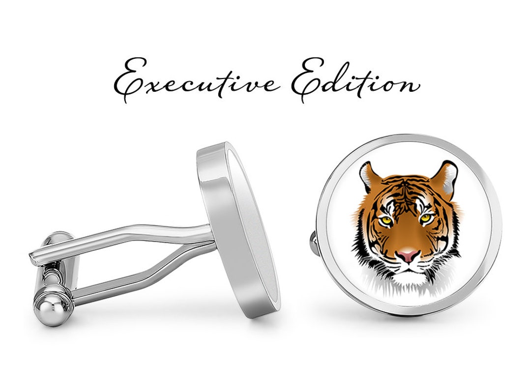 Tiger Cufflinks Cuff Links - African Tiger Cufflinks - Safari Cuff ...