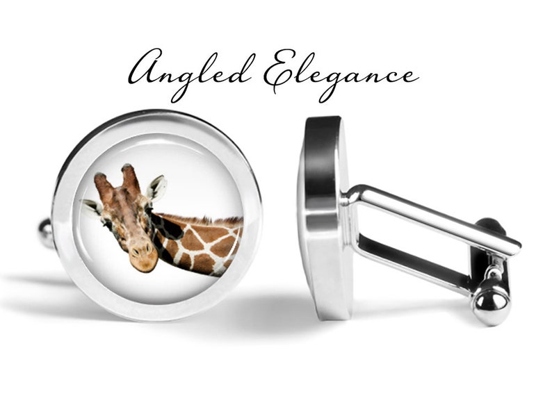 Giraffe Head Cufflinks Giraffe Cuff Links Animal Cufflink - Etsy