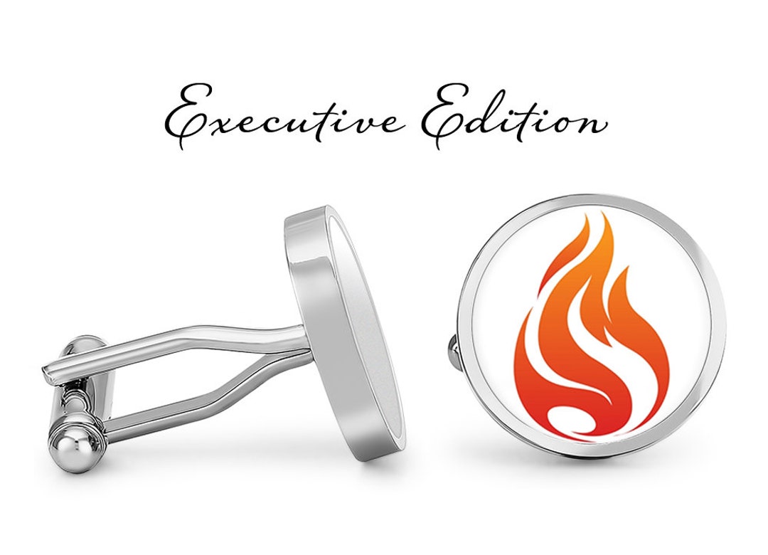 Fire Cufflinks Flame Cuff Links Firefighter Cufflink (Garantie à vie ...