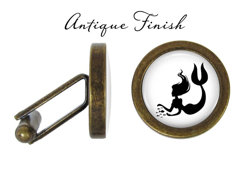 Mermaid Cufflinks Mermaids Cuff Links lifetime Guarantee - Etsy