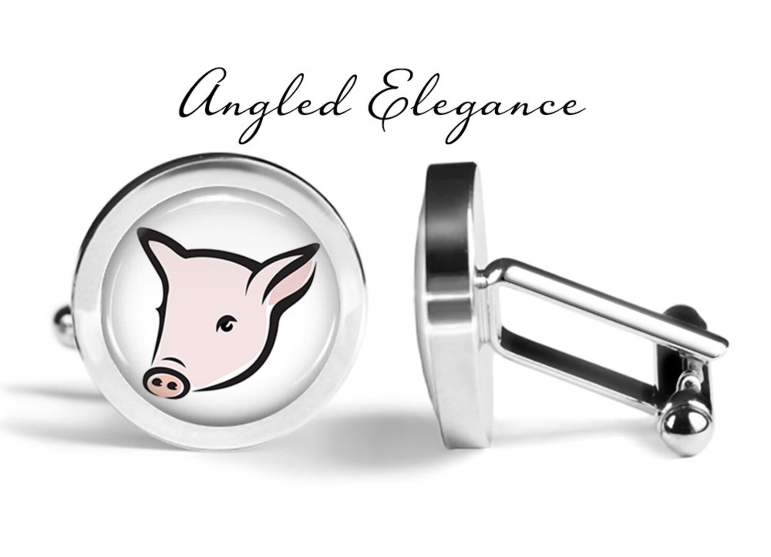 Pig Cufflinks Pigs Cuff Links Farmer Cufflink (lifetime Guarantee ...
