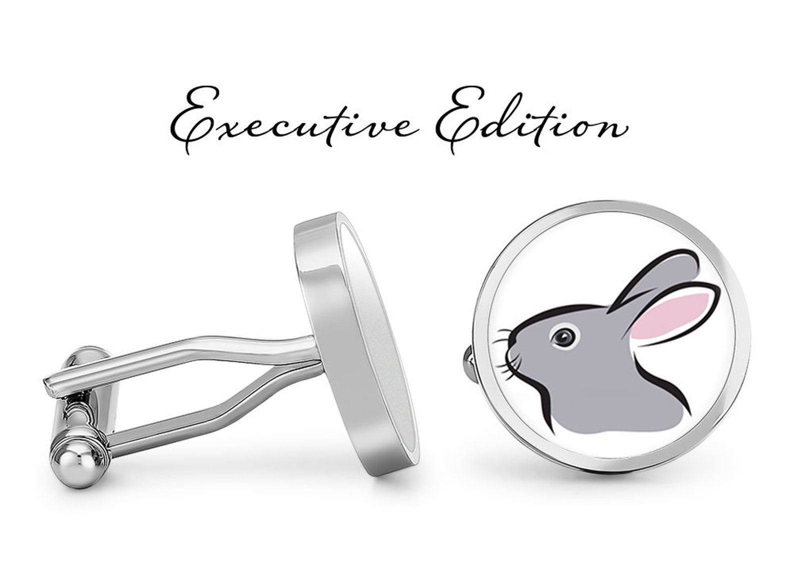 Rabbit Cufflinks Bunny Cuff Links Bunnies Cufflink (lifetime Guarantee ...