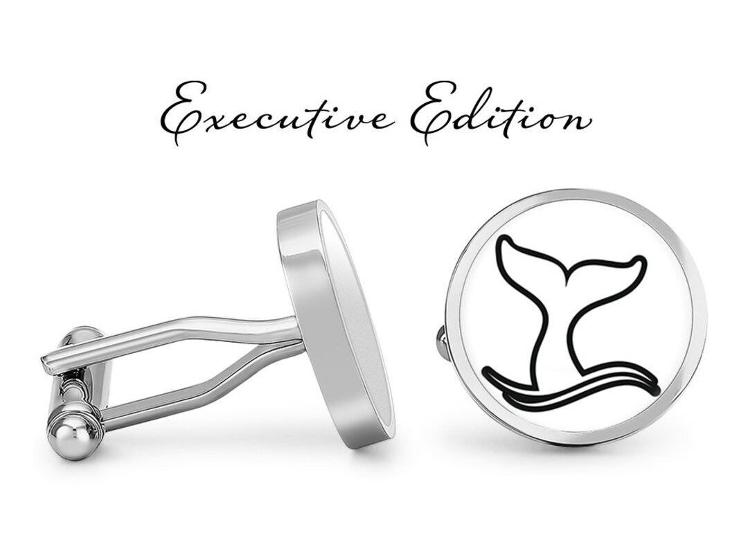 Whale Tail Cufflinks Whale Cuff Links Whales Cufflink Blue Whale Orca ...